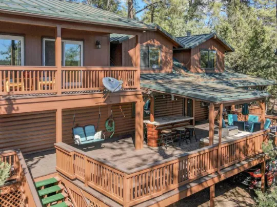 Spacious Deck And Game Room - Charming Mountain Hideaway - Strawberry, AZ