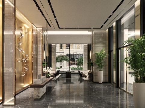 Modern Grand Hotel Lobby