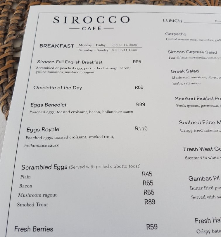 Sirocco - (Kalk Bay)餐厅/美食点评 - 餐厅地址/餐厅电话/餐厅周边信息/餐厅推荐菜 - Tripadvisor猫途鹰