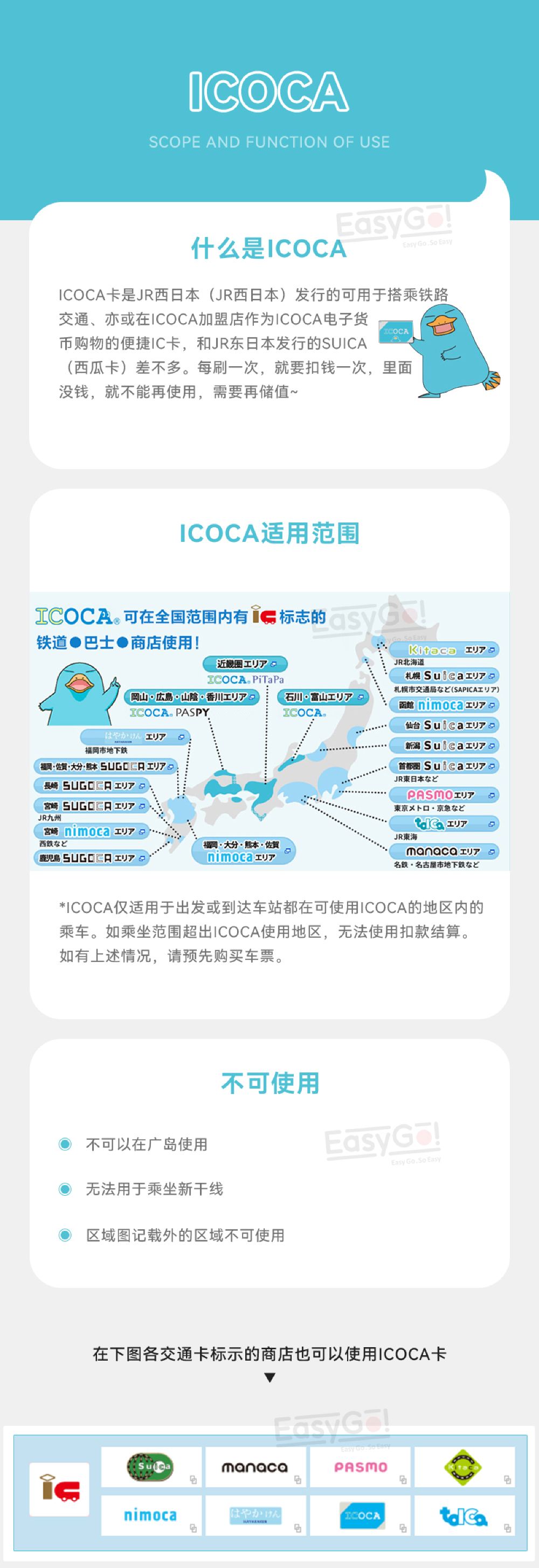 日本交通购物IC储值卡 东京西瓜卡Suica/关西大阪ICOCA/北海道Kitaca卡（日本自取/国内邮寄）线路推荐【携程玩乐】