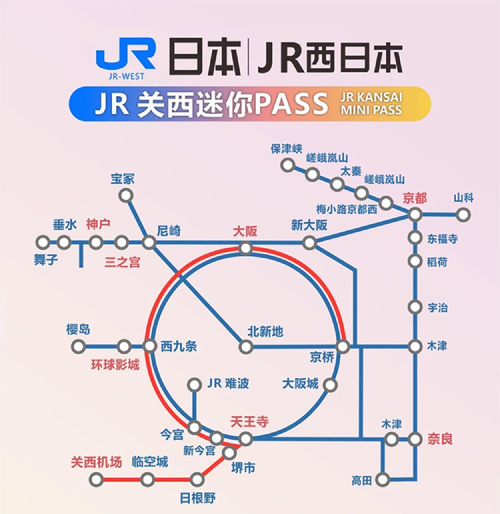 JR PASS 关西迷你铁路周游券3日线路推荐【携程玩乐】