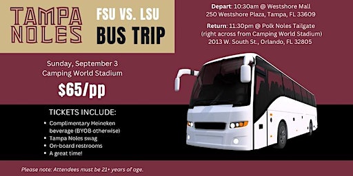 FSU vs LSU Warpath Coach Bus Dates and Itineraries | Trip.com